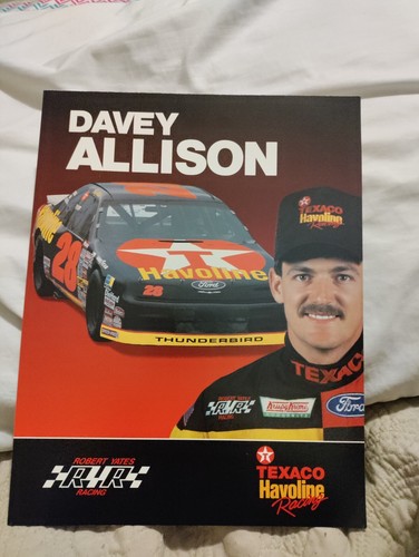 1991 #28 Davey Allison 8.5x11 Racing Photo Card | eBay