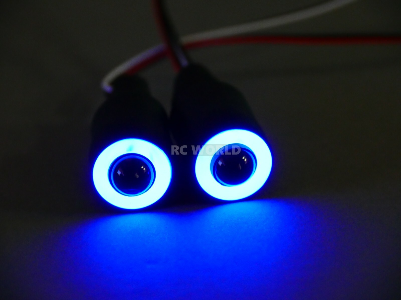 RC LED Lights HALO Rings Angel Eye 17mm BLUE Halos + WHITE W/ Switch | eBay
