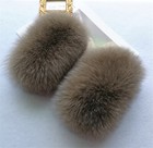 Winter Real Fox Fur Cuffs Women Wrist Warm Sleeve Fashion Arm Warmers ...