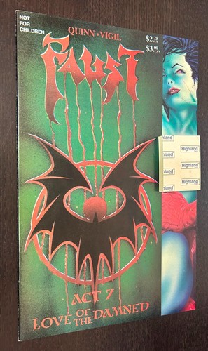 FAUST #7 (Rebel Studios Comics 1990) -- Tim Vigil Horror 1st Print ...