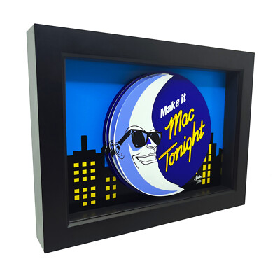 McDonalds Print Mac Tonight 3D Art Fast Food Decor Moon Man Face 1980s ...