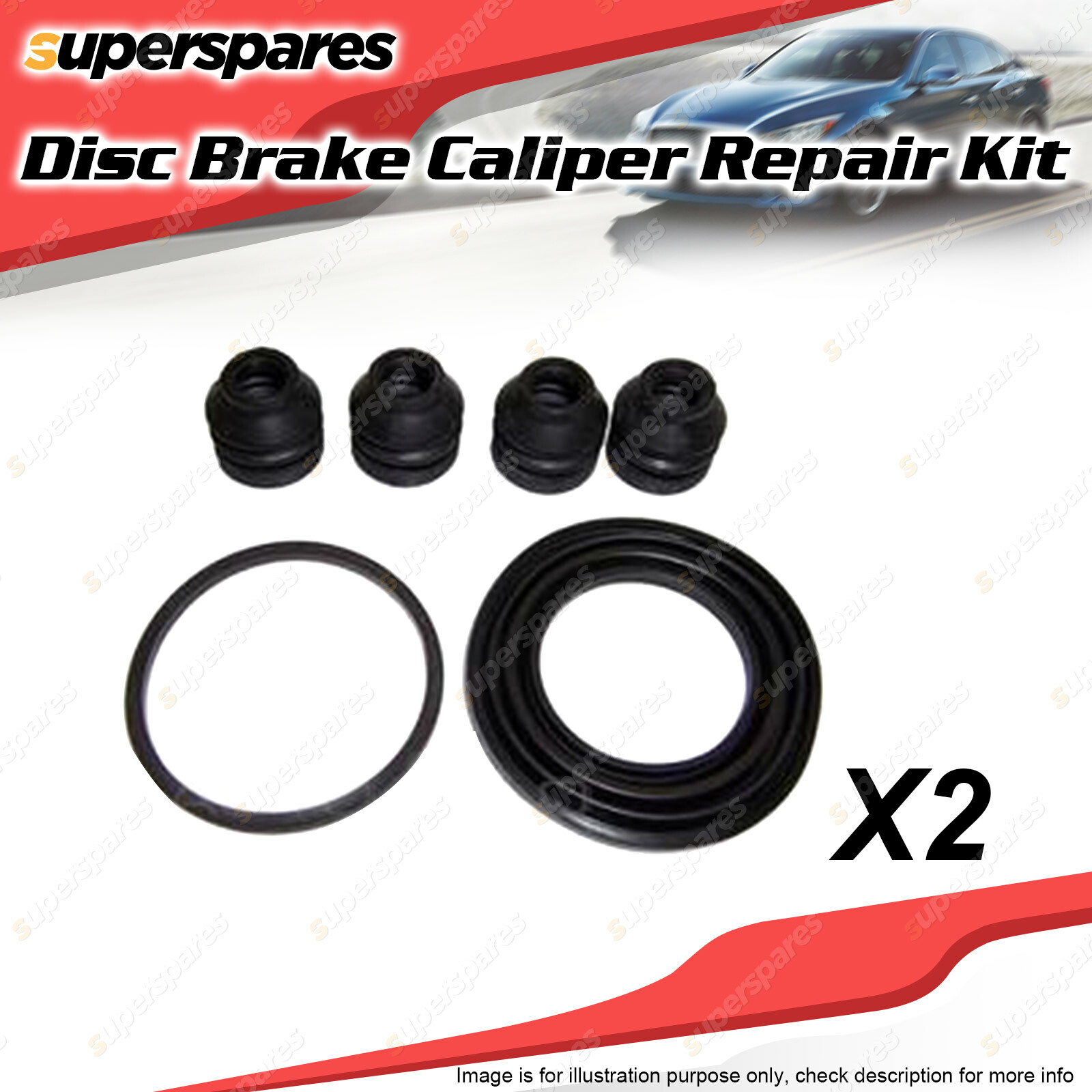 2 x Rear Disc Brake Caliper Repair Kit for Lexus LS400 UCF20R UCF20 ...