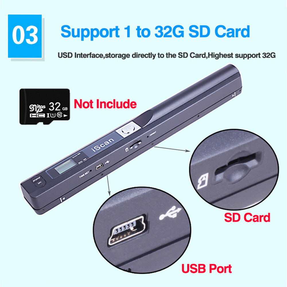 Compact Travel Scanner Portable Scanners For Documents, Photo, Old ...