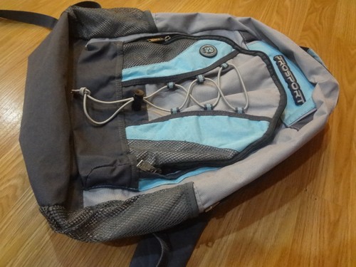 PROSPORT BACKPACK, BLACK & GRAY BLUE 17x14x7 | eBay