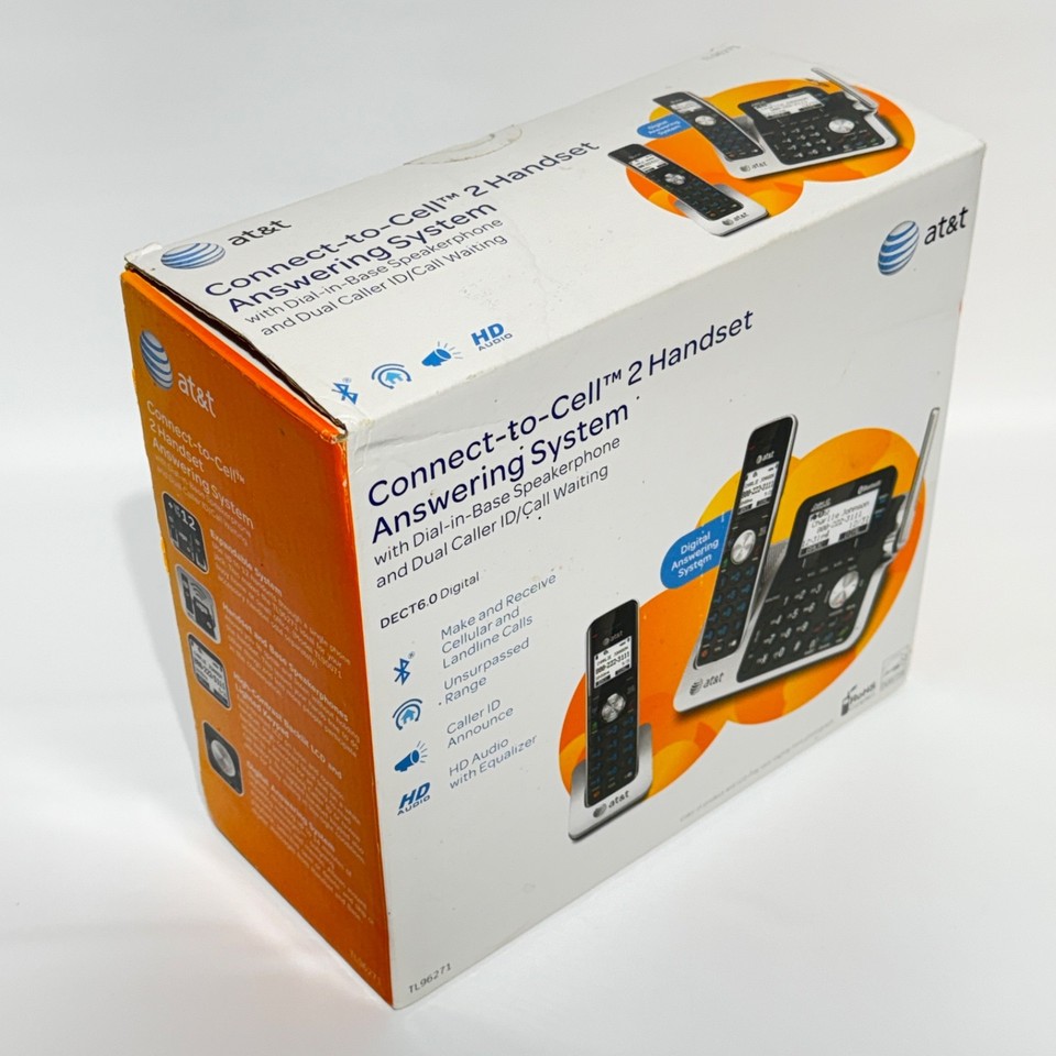 ATT Connect-to-Cell 2 Handset Dect 6.0 Cordless Phone w Digital Answer ...