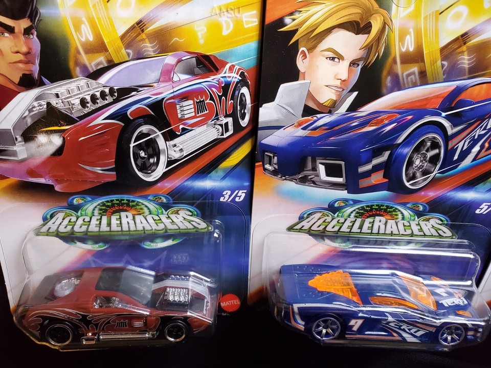 Hot Wheels Silver Series Acceleracers Cars Set/5 Iridium Sling Shot ...