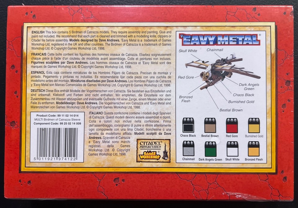 Warhammer Dogs Of War The Birdmen of Catrazza (1998) Sealed NIB OOP ...