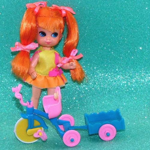 Mattel Liddle Kiddle SKEDIDDLE TRACY TRIKEDIDDLE DOLL w/ TRICYCLE ...