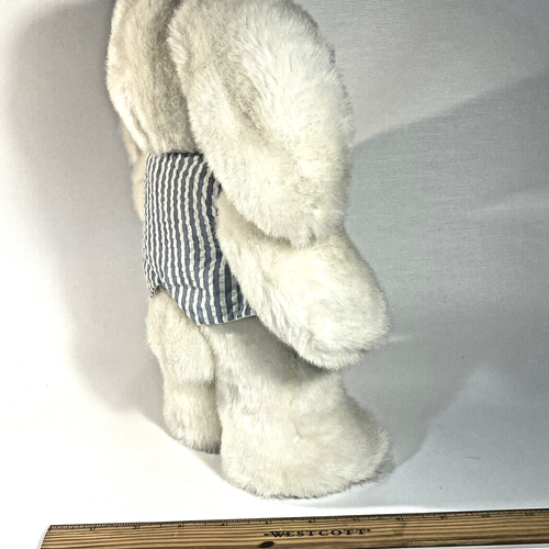 Hallmark Uncle E The Easter Bunny White Blue Striped Vest Stuffed Plush ...