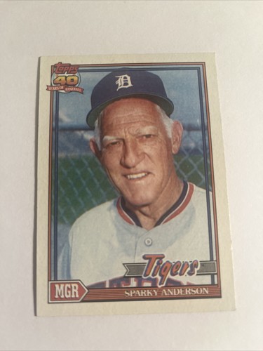 1991 Topps Sparky Anderson #519 Detroit Tigers NM-MINT | eBay
