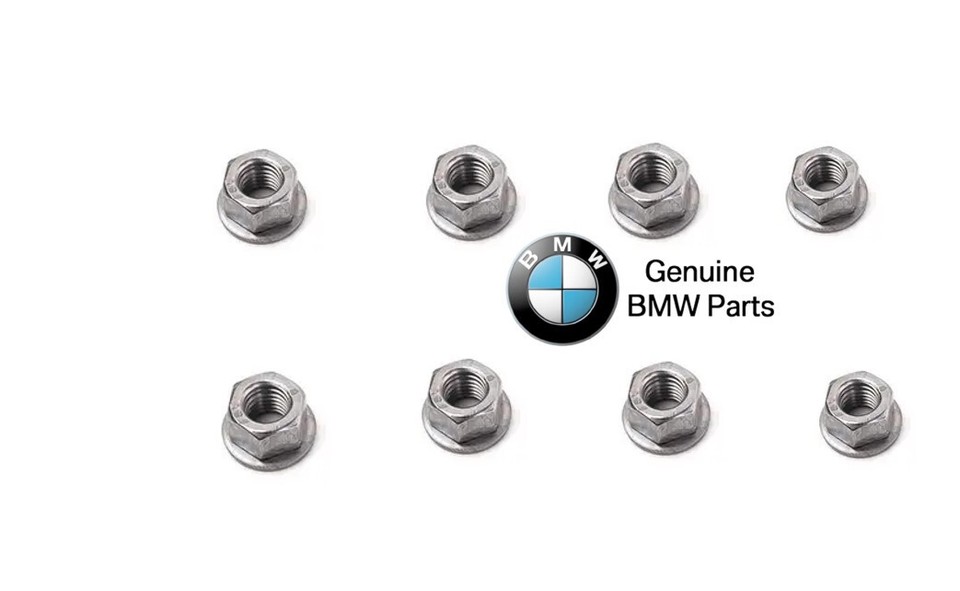 Set of (8) Intake Manifold Nuts w/ Washer for BMW 1991-2013 E32 E34 E36 ...