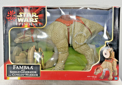 Hasbro New 1999 Star Wars Episode 1 Fambaa w/ Shield Generator & Gungan ...