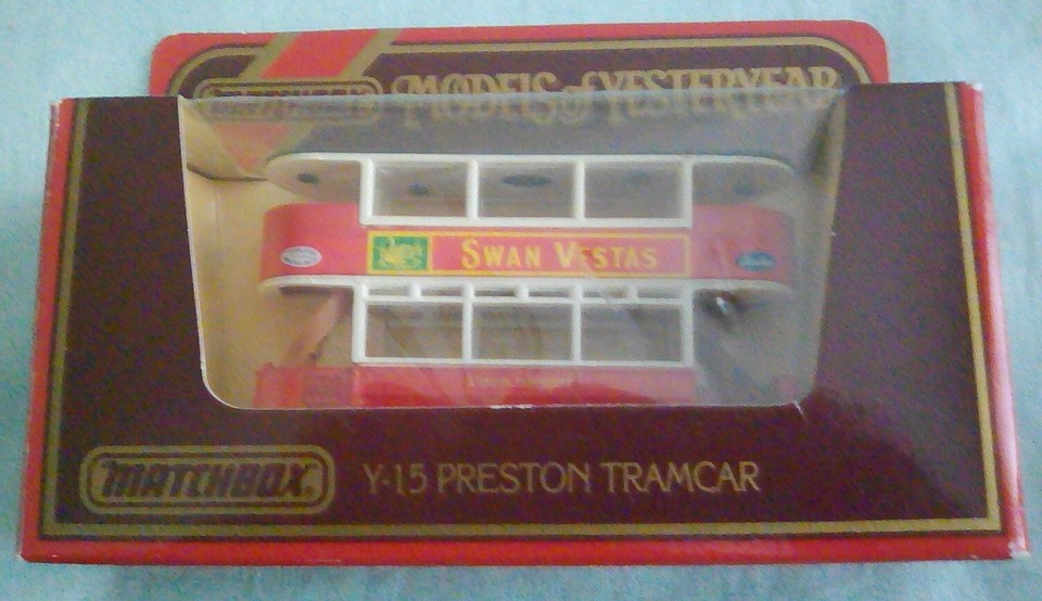 Matchbox Models of Yesteryear Y-15 Preston Tramcar Swan Vestas Matches ...