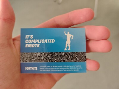 Fortnite Emote Its Complicated Physical Card Code | eBay