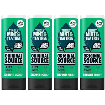 Original Source Shower Gel Mint and Tea Tree 4 x 250ml | eBay UK