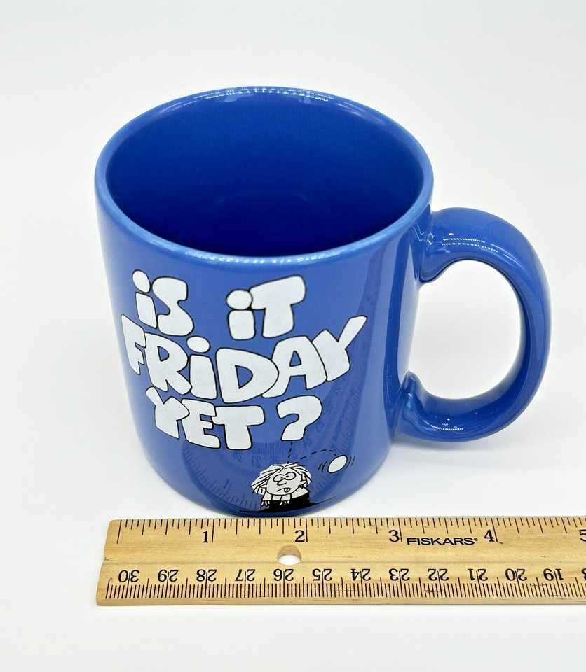Vintage Is It Friday Yet? Blue Mug American Greetings Office Humor Gag ...