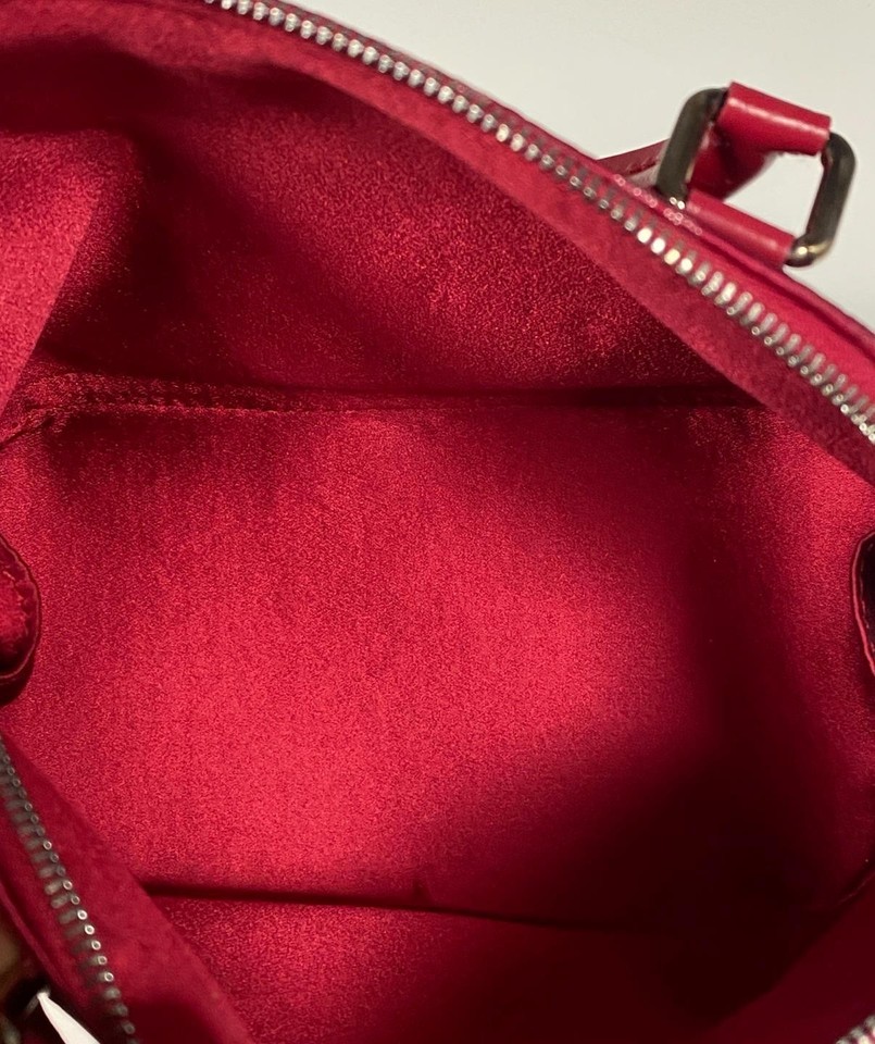 Authentic Louis Vuitton Monogram Red Satin Little Alma Handbag | eBay