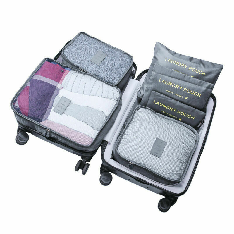 6PCS Luggage Packing Cubes Bag Organizer Suitcase Set For Travel ...