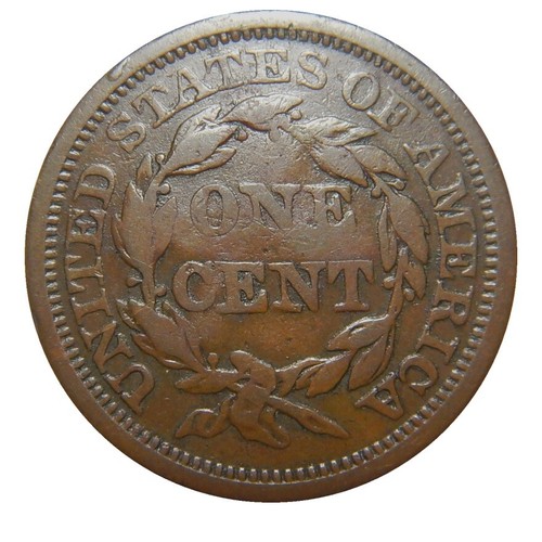 Large cent/penny 1844 counterstamp S Crowell criss-crossed | eBay