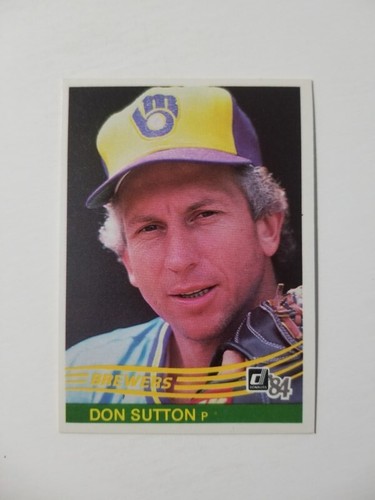 DON SUTTON 1984 DONRUSS BASEBALL CARD #414 MILWAUKEE BREWERS | eBay