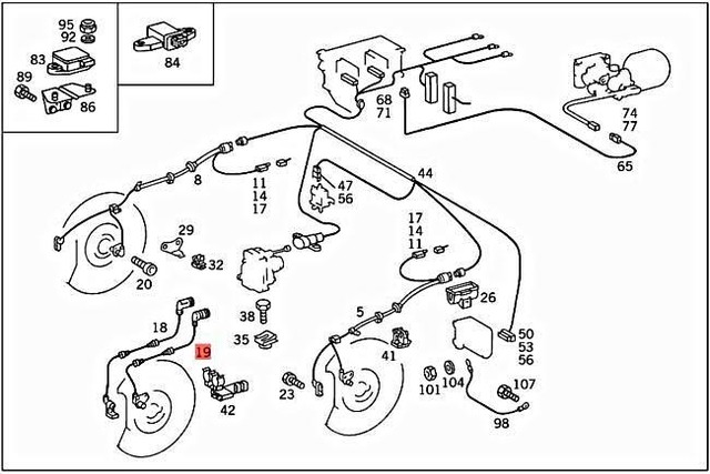MERCEDES Mercedes-Benz OEM S350 Anti-lock Brakes-front Speed Sensor ...