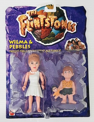 The Flintstones WILMA & PEBBLES 1993 Carded Action Figure NEW SEALED | eBay