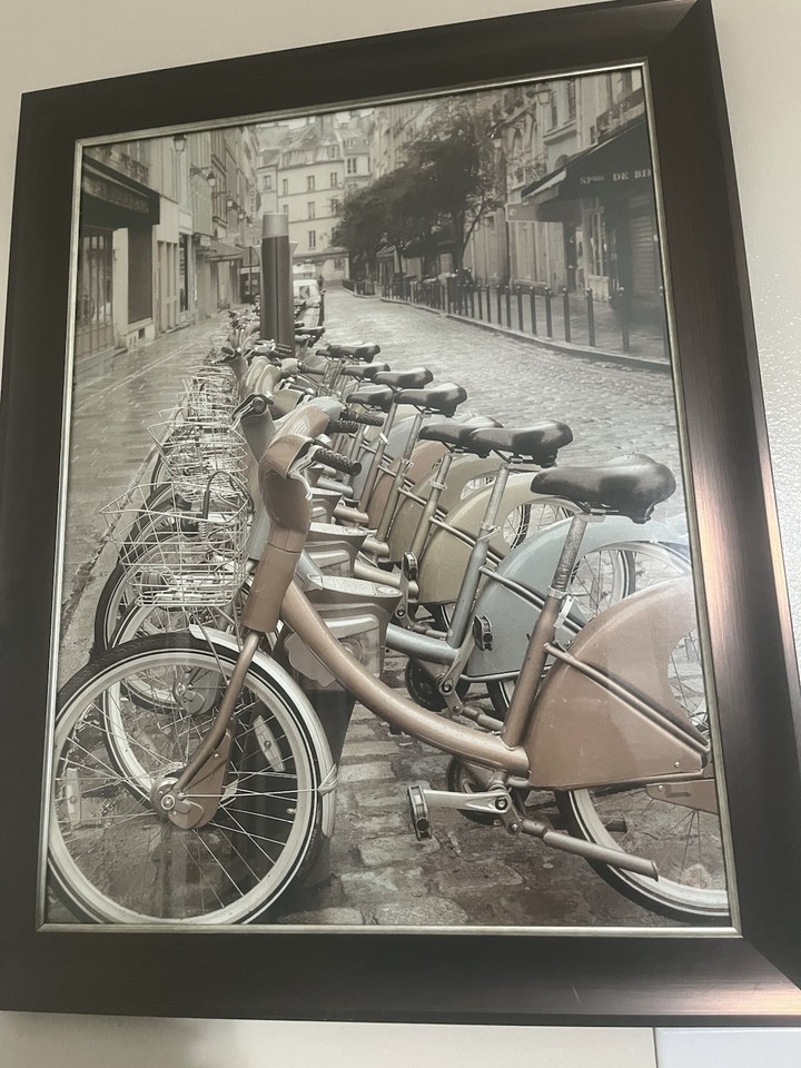 Framed Bicycles In 2012 Paris Print Photo Wall Hanging Decor Art Poster ...