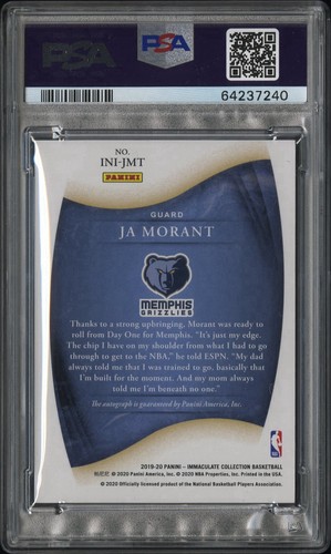 2019-20 Panini Immaculate Collection - Immaculate Initiation Ink Ja ...