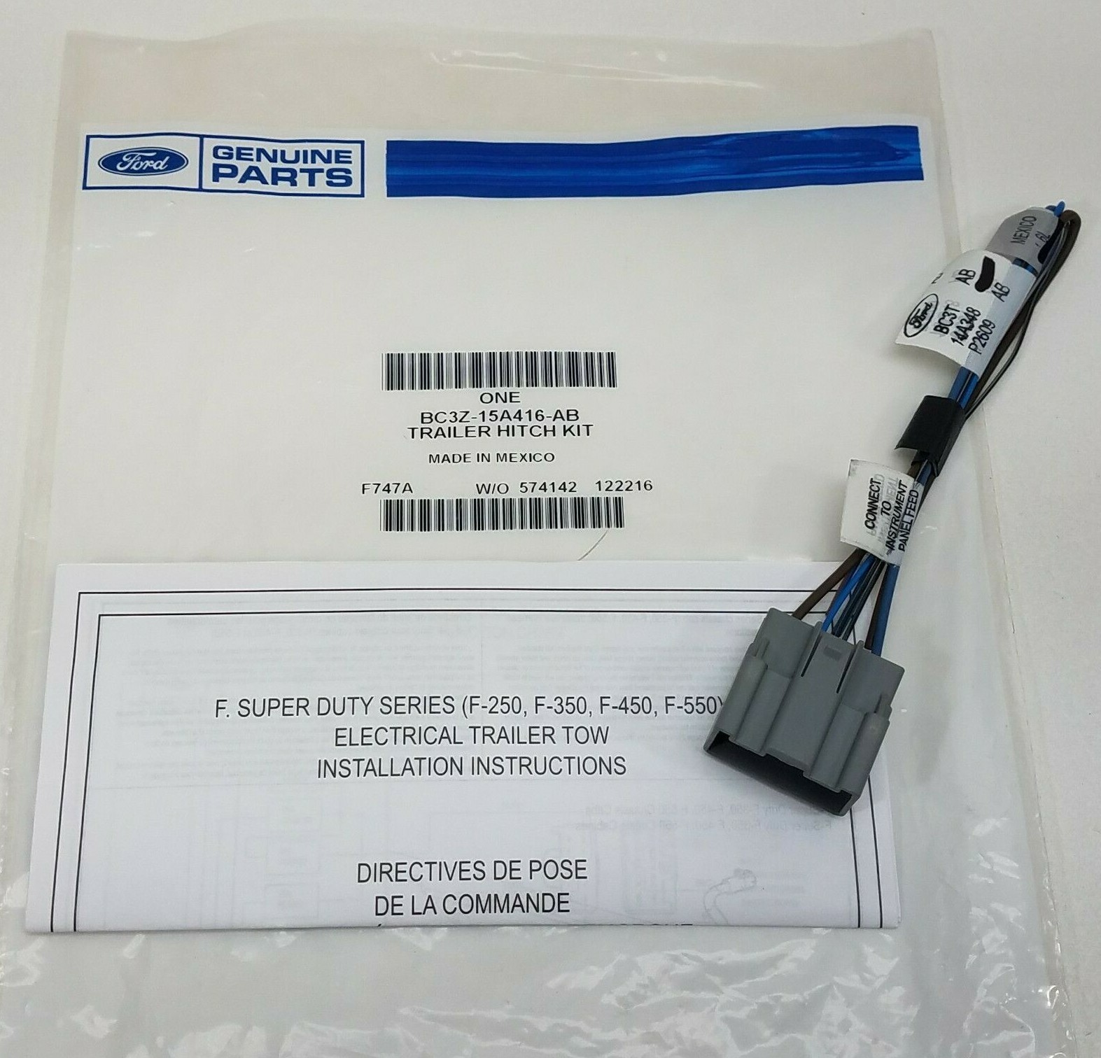 Pin Adapter 9L3Z-15A416-A Trailer Wiring Harness For Ford F-150 2009 ...