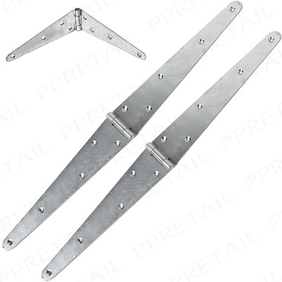 4x Extra Long 12"/300mm Strap Hinges HEAVY DUTY GALVANISED STEEL Gate ...