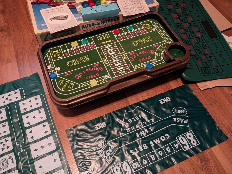 Vintage Waco Auto Shooter Craps Gambling Table Automatic Dice Roller ...