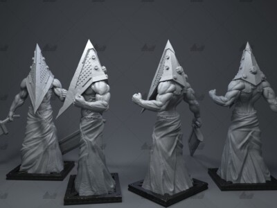 Anime Silent Pyramid Head Unpainted GK Models 3D Printed Figure Resin ...