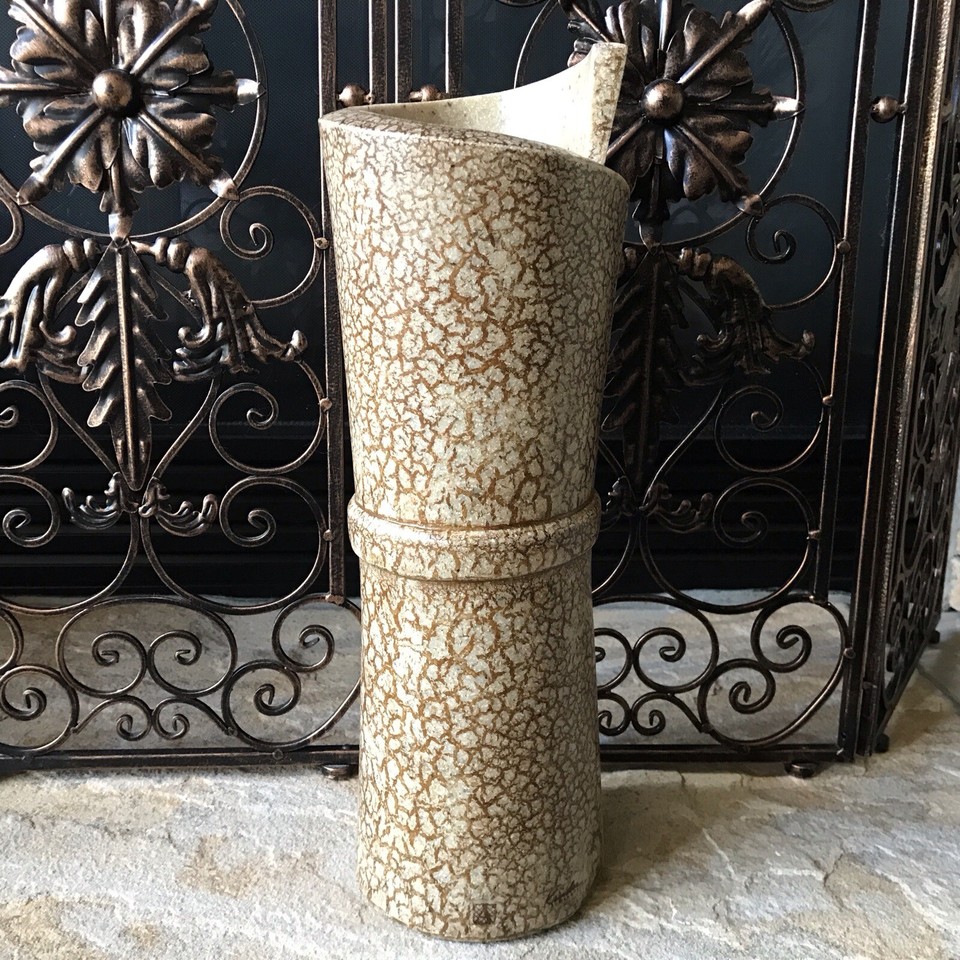 Large Vase Tall Heavy Wrapped Belted Ikebana Austin Gallery Kinder ...