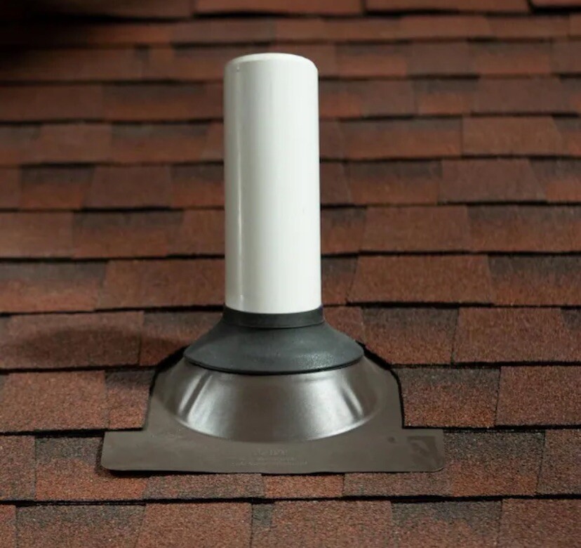 Oatey No-Calk 9-1/4 in. x 12-3/5 in. Black Plastic Vent Pipe Roof ...
