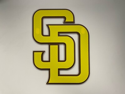 Padres (Logo Outline) | Custom 3D Printed Sign | Wall-Mounted Decor for ...