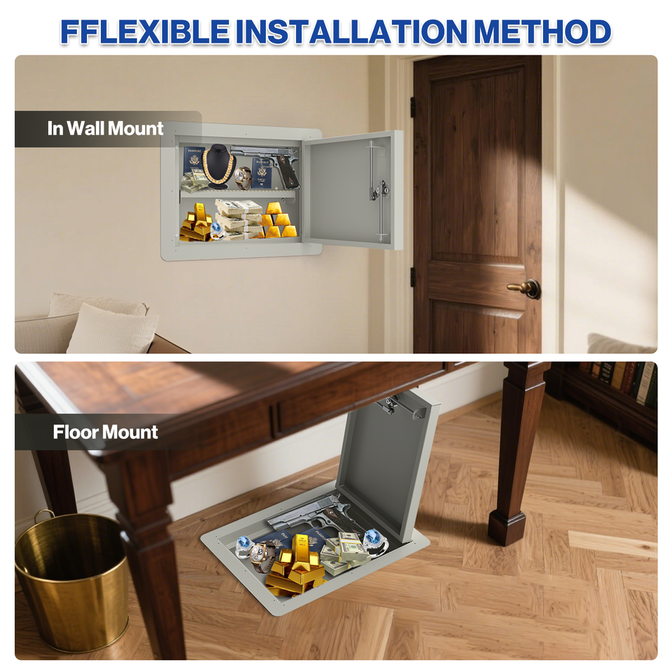 Pochar Hidden In Wall Safe Secure Storage Wall Gun Safe Box Between ...