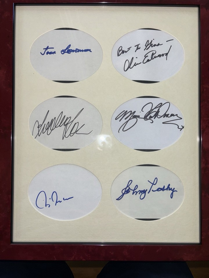 Signed: Clint Eastwood, Jack Lemmon, Sophia Loren, Mamie Van Doren ...