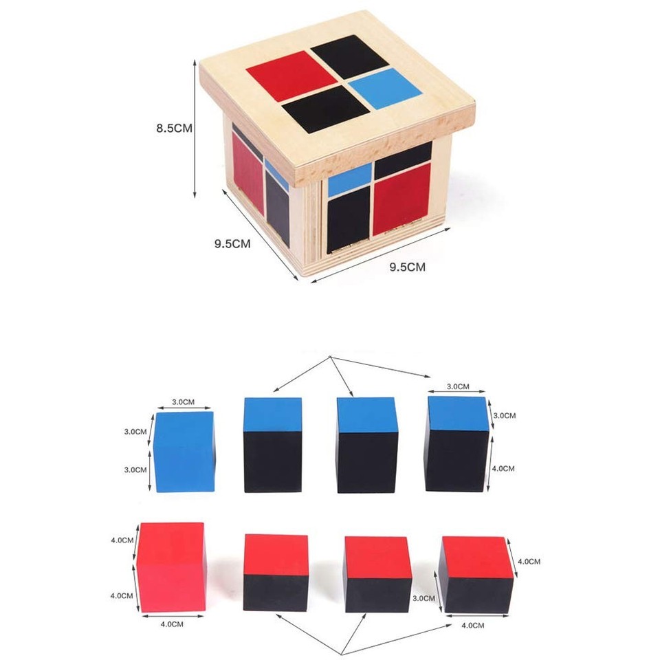 Montessori Binomial Cube,Montessori Math Toys Sensorial Materials for ...