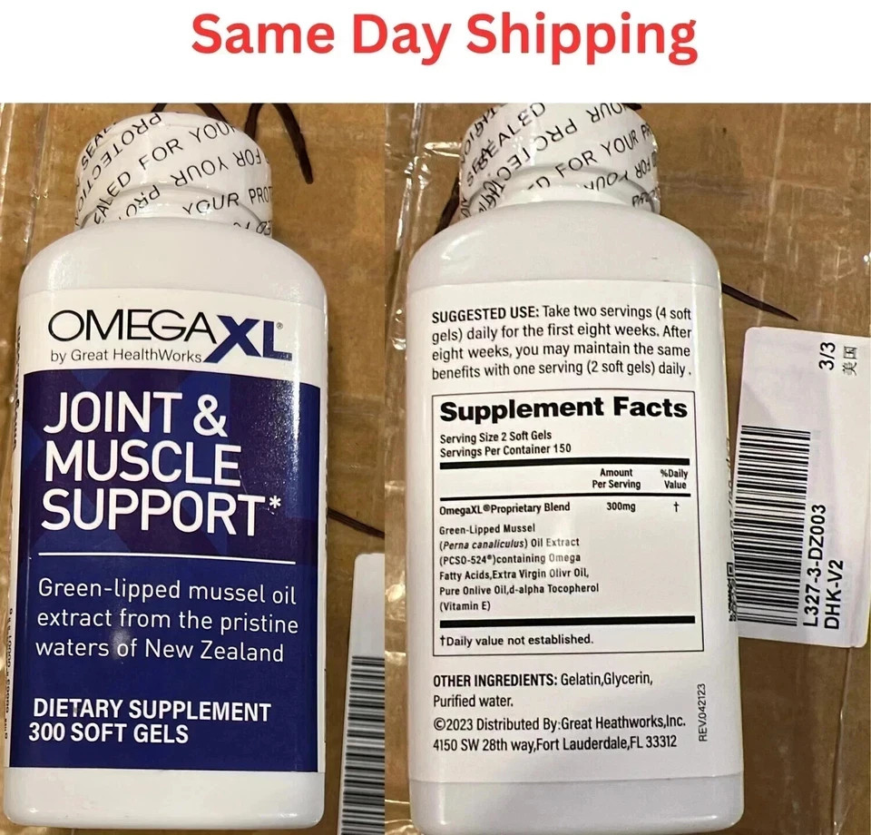 Omega XL 300 Capsules - Green Lipped Mussel Omega-3 Joint Relief ...