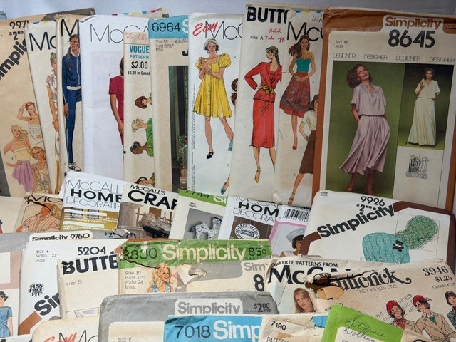 Vintage Sewing Patterns 60S Through 2000s Cut and Uncut Lot of 50 (D1 ...