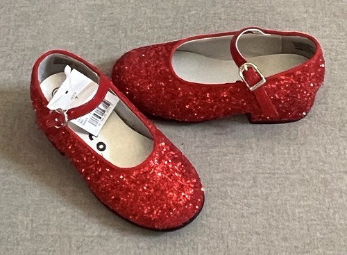 NEW Tags Red Glitter Circo Red Toddler Girl Dress Shoes 7 Ruby Slippers ...