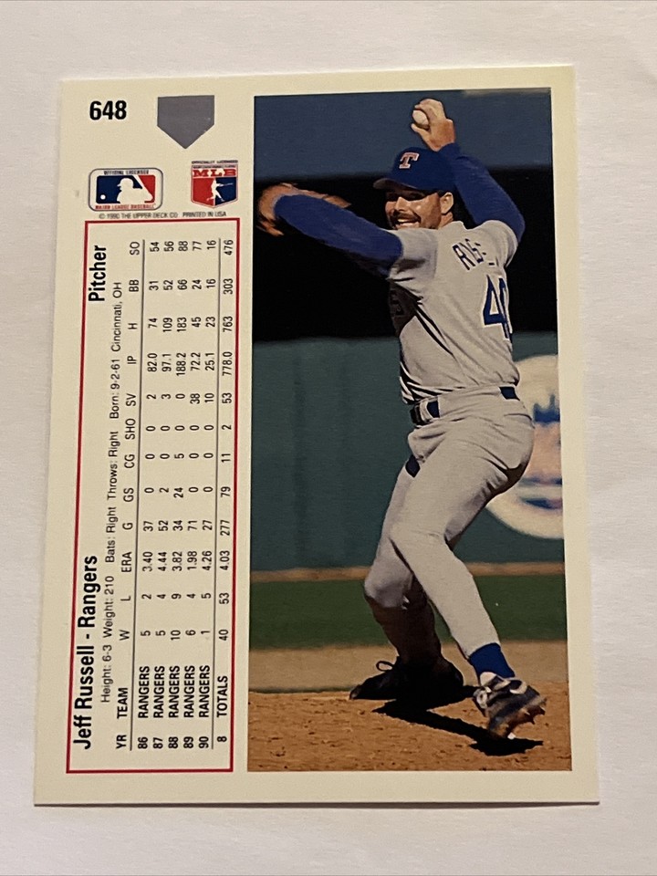 1991 Upper Deck #648 Jeff Russell Rangers | eBay
