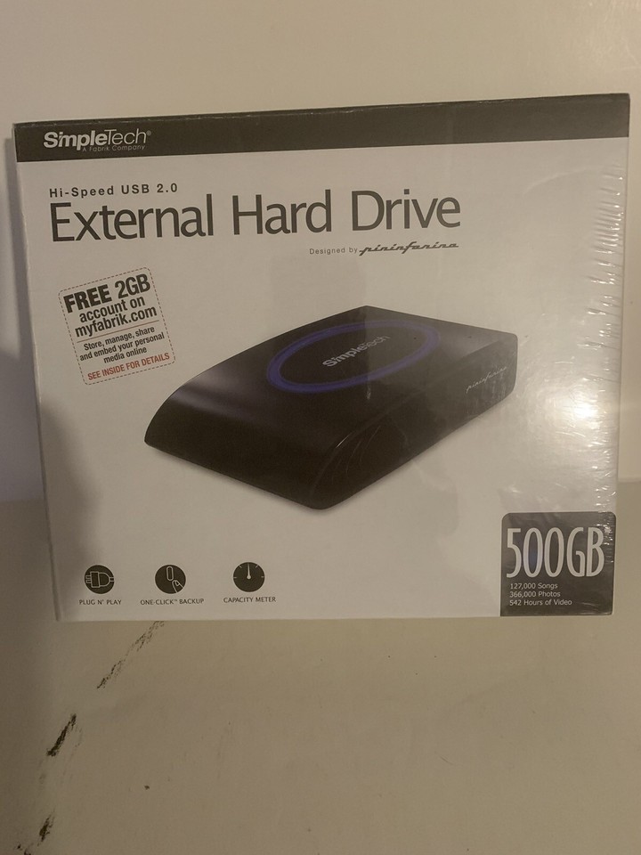 SimpleTech High-Speed USB 2.0 External Hard Drive 500 GB Drive With ...