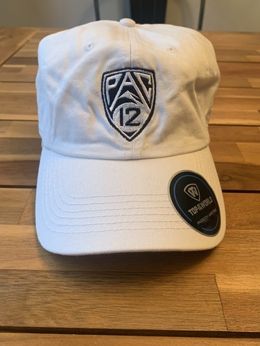 PAC 12 NCAA Teams Embroidered Hat Cap Strap Back Adjustable White ...