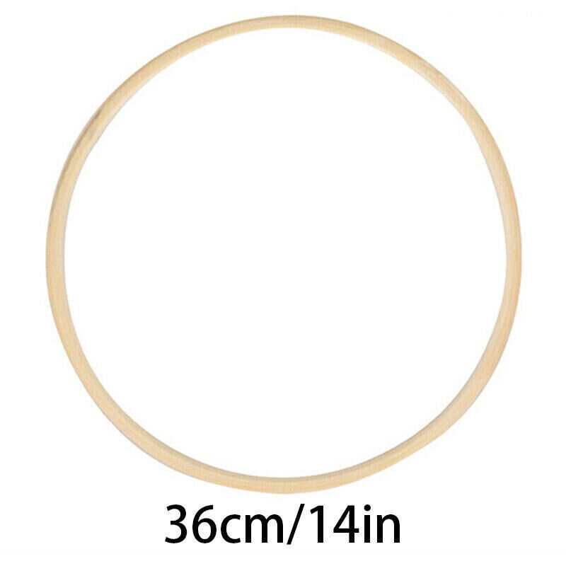 10-36cm Round Wooden Bamboo Hoop Crafts Handmade DIY Gifts Christmas ...