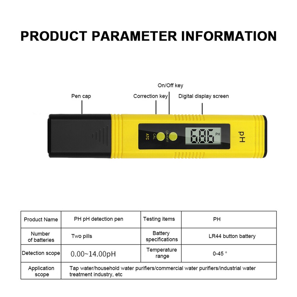 PH Meter 0.01 High Accuracy Water PH Tester with 0-14 PH Measurement ...