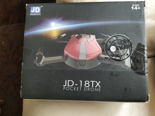 JDTOYS JD-18 Camera Wifi FPV Foldable Selfie Pocket Drone RC Quadcopter ...