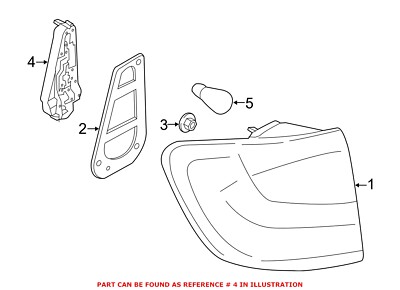 Genuine OEM Passenger Right Outer Tail Light Socket For BMW X1 2013 ...