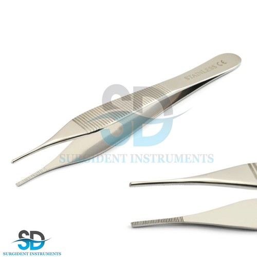 Medical Adson Tissue Tweezer 12cm Surgical Cotton Dressing Pick Artery ...