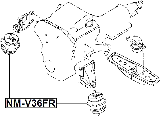 Front Engine Mount (Hydro) For Nissan 11220-1Ba0A, 11220-1Ca0A, 11220 ...